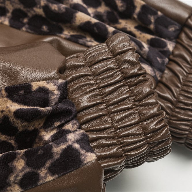 Leopard Leather Jacket - h0neybear