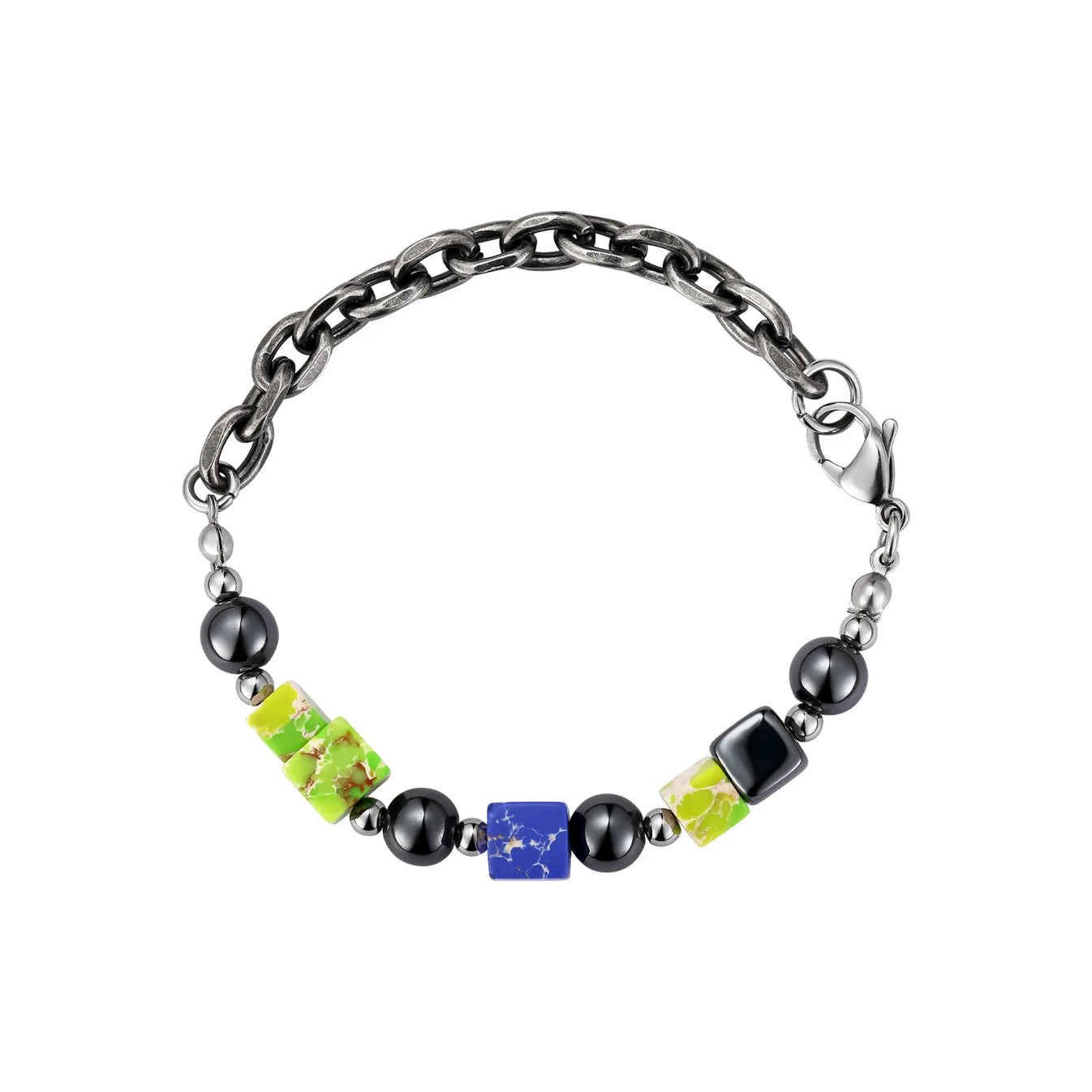 Faceted Stone and Link Bracelet - h0neyebar – h0neybear
