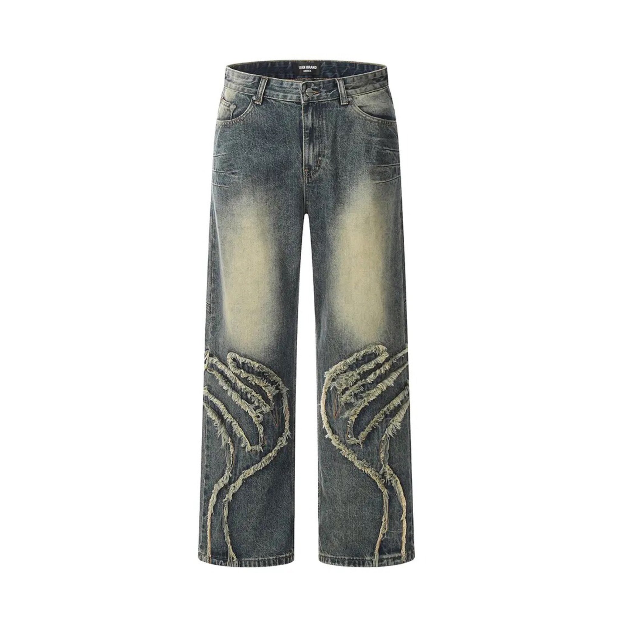 Trio Patch Denim Pants – h0neybear