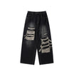 Classic Ripped Jean Pants | Wide Leg Denim Jeans – h0neybear