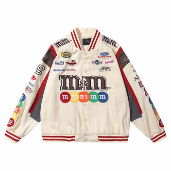 M&M Letterman Jacket | Unisex Varsity Jackets | H0NEYBEAR – h0neybear