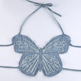 Butterfly Denim Crop Top | Y2K Cami Tee | Aesthetic Tops | H0NEYBEAR ...