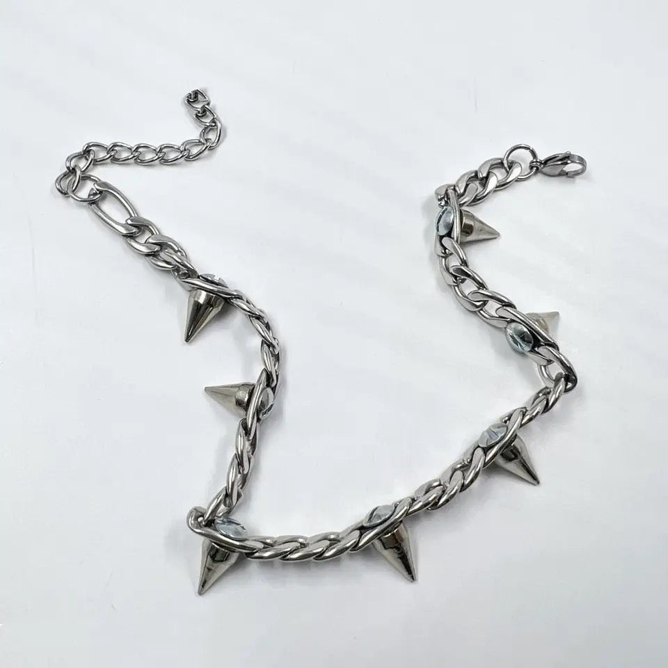 Spike Link Chain Necklace - h0neybear