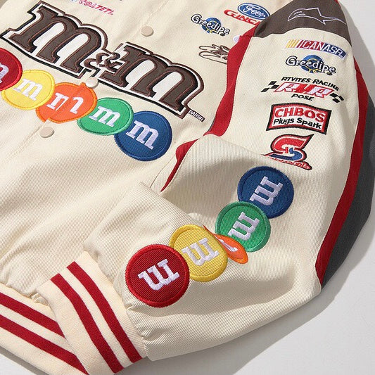 M&M Letterman Jacket | Unisex Varsity Jackets | H0NEYBEAR – h0neybear