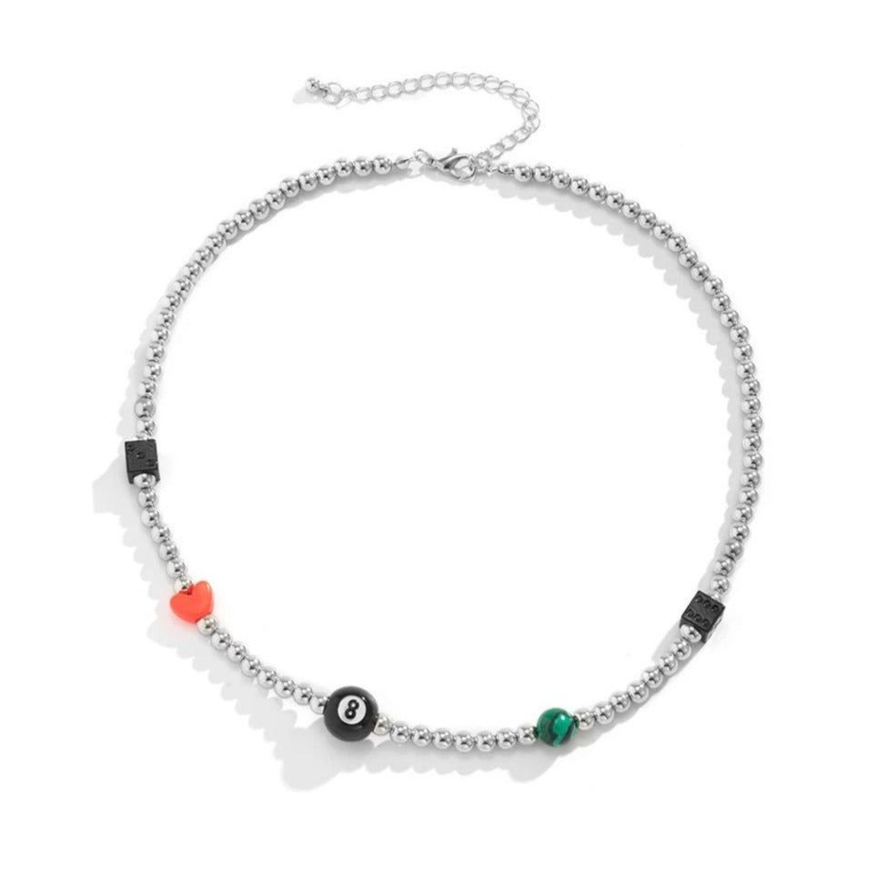 8 Ball Bead Chain Necklace - h0neyebar – h0neybear